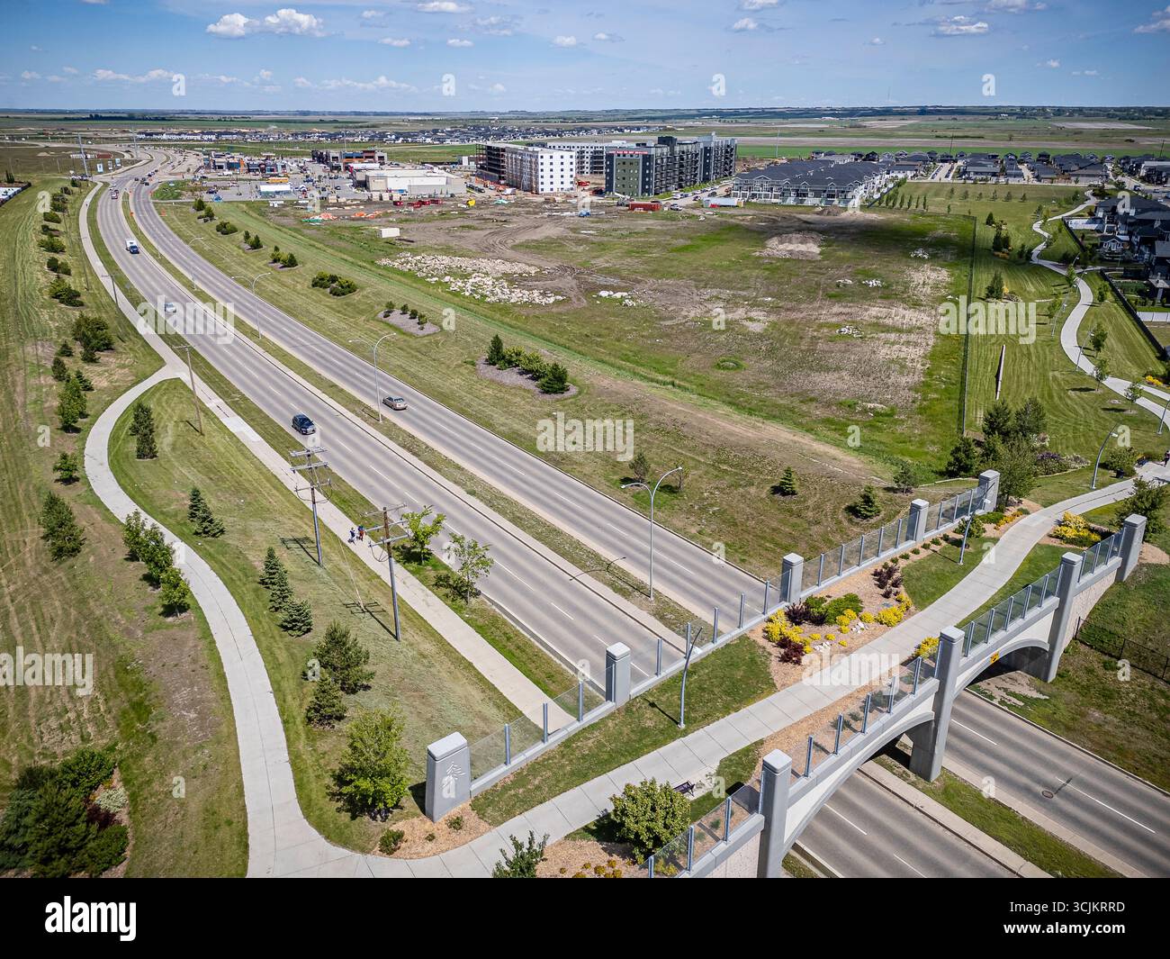 A high-resolution aerial drone photo of the Evergreen neighborhood in ...
