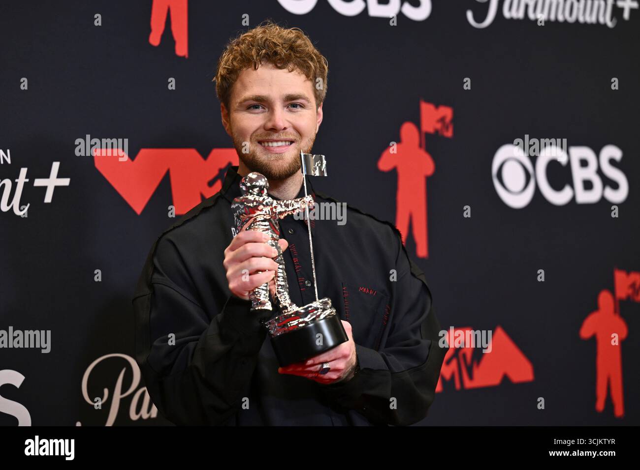 Alex Warren, winner of the award for best new artist, poses in the ...