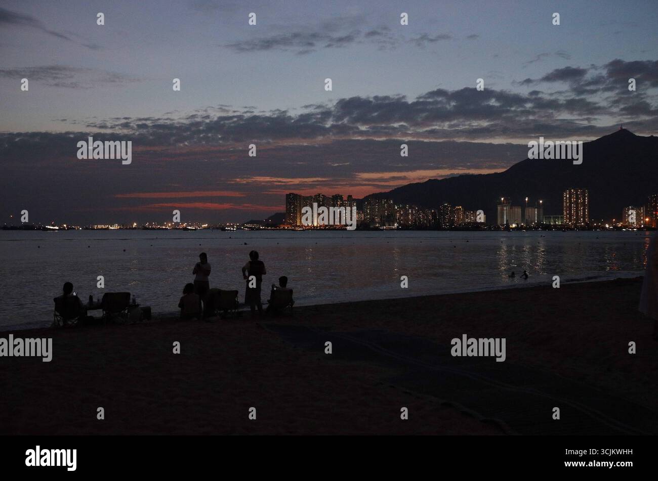 RECORD DATE NOT STATED Sunset in Tuen Mun Sunset at Hong Kong Gold ...