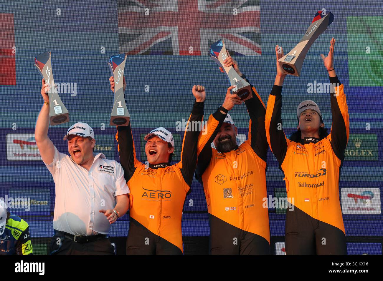 AUSTIN, TX - SEPTEMBER 07: Darren Leung of Great Britain, Sean Gelael of Indonesia, Marino Sato ...