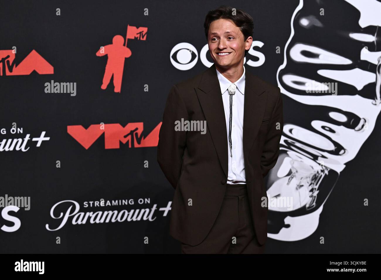 Connor Wood arrives at the MTV Video Music Awards on Sunday, Sept. 7, 2025, at UBS Arena in ...