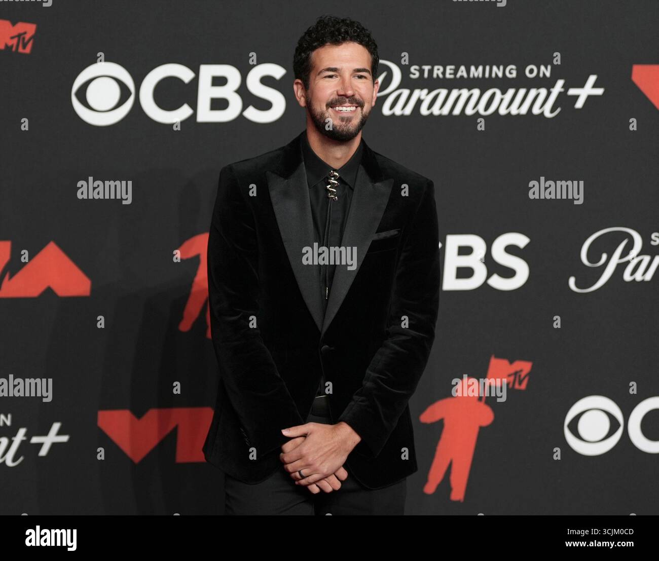 Ben Johnson arrives on the red carpet at the 2025 MTV Video Music ...