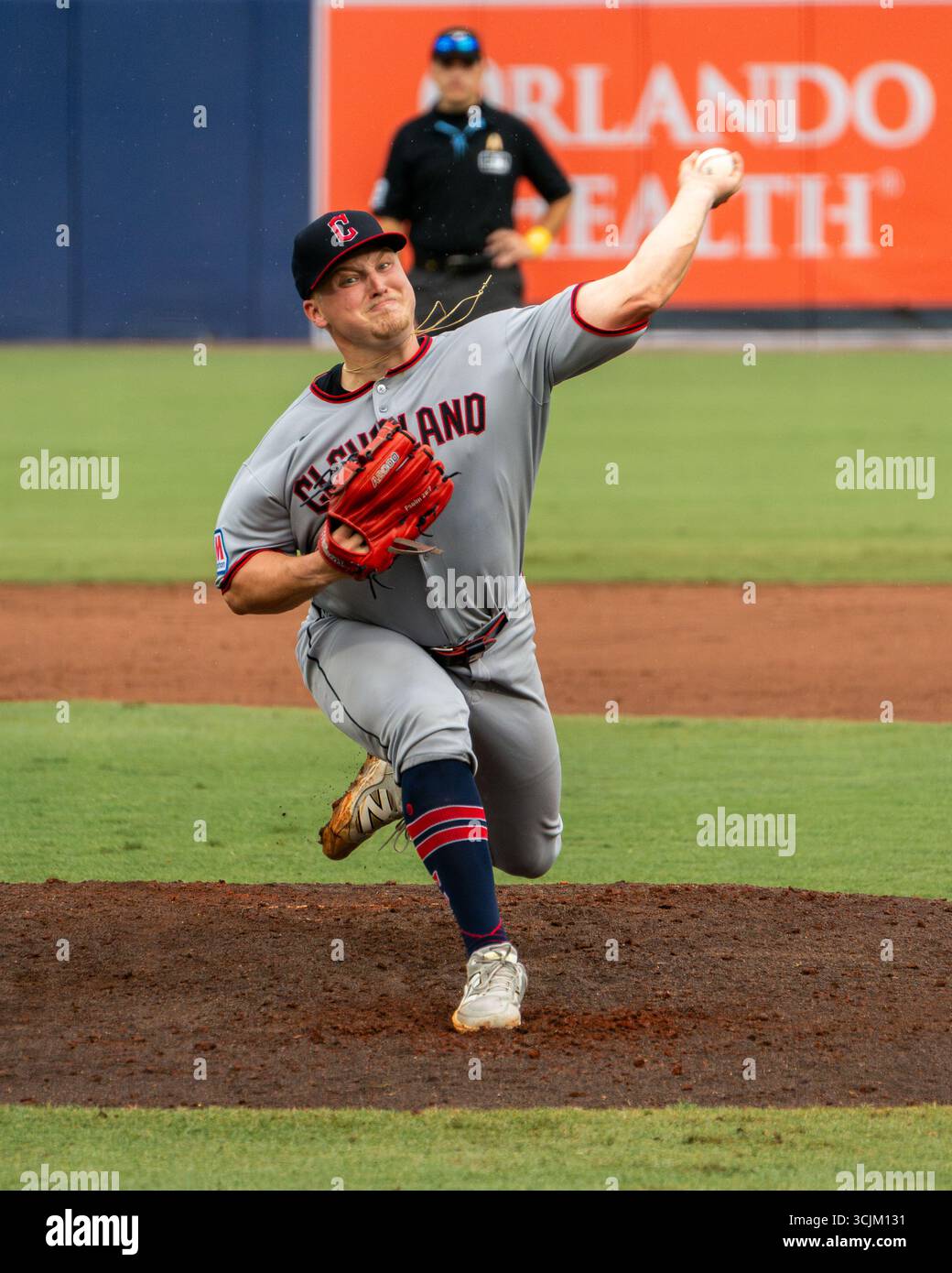 September 7, 2025, Clearwater, Florida, USA: PARKER MESSICK pitching to ...