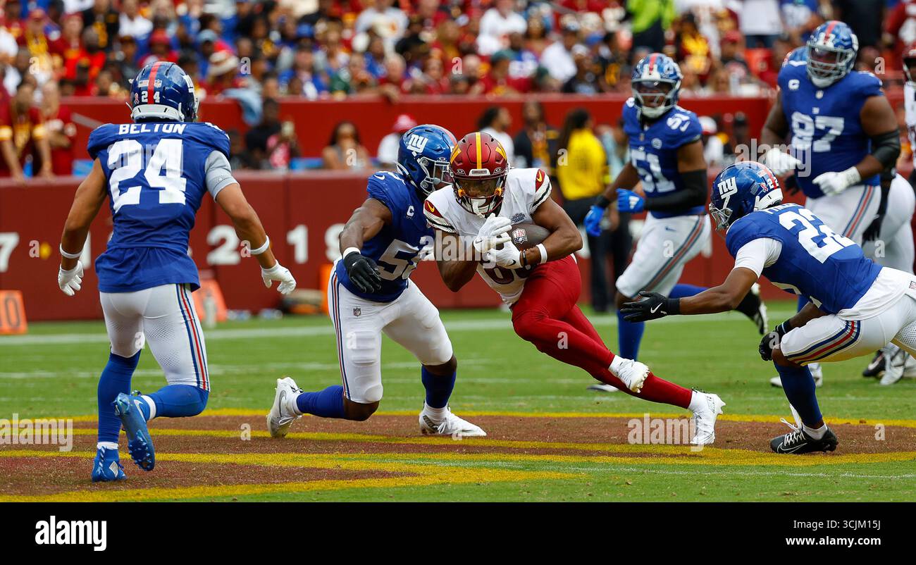 Sept 7, 2025: Washington Commanders WR #85 Noah Brown runs with the ...