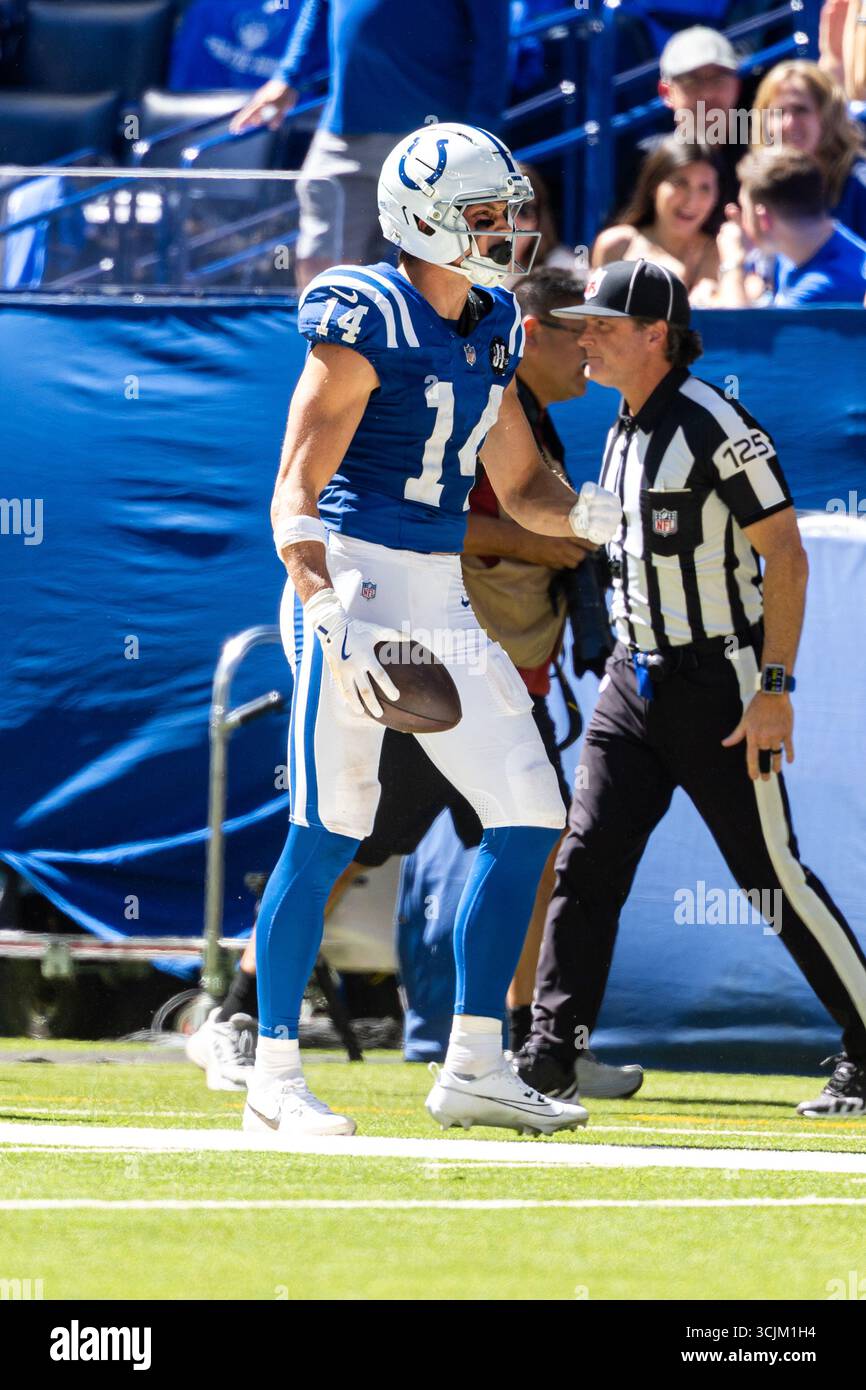 September 07, 2025: Indianapolis Colts wide receiver Alec Pierce (14 ...