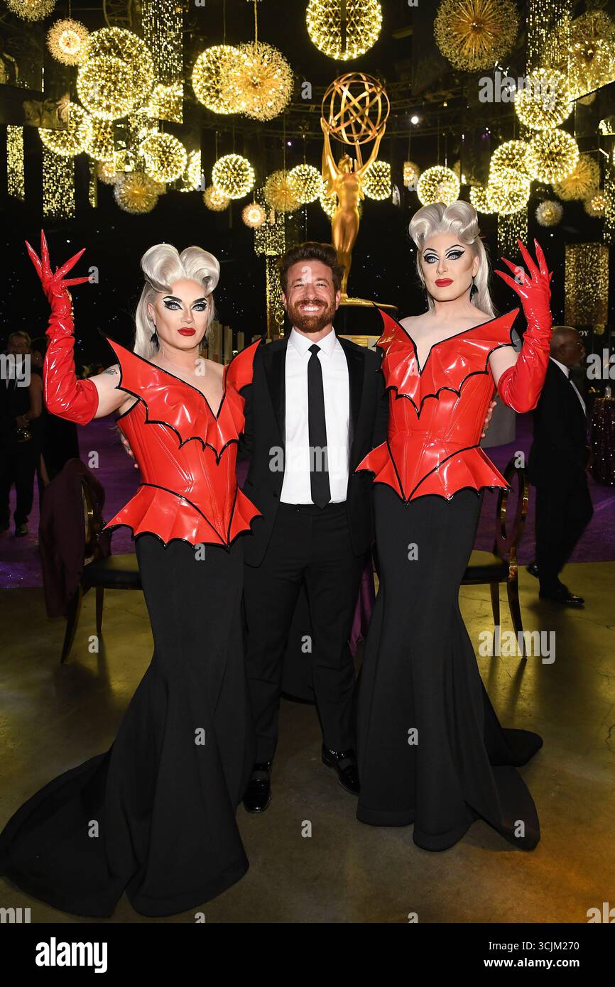 EXCLUSIVE - Ryan Spicer, center, and The Boulet Brothers attend the ...