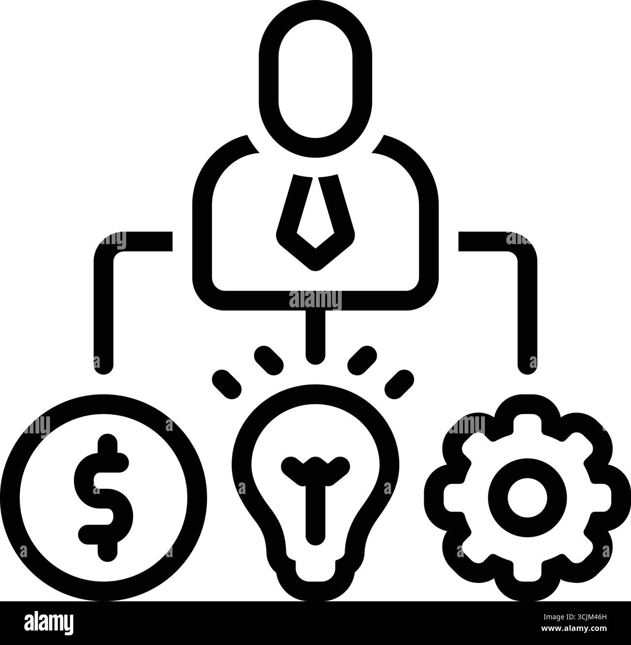 Icon resource allocation Cut Out Stock Images & Pictures - Alamy