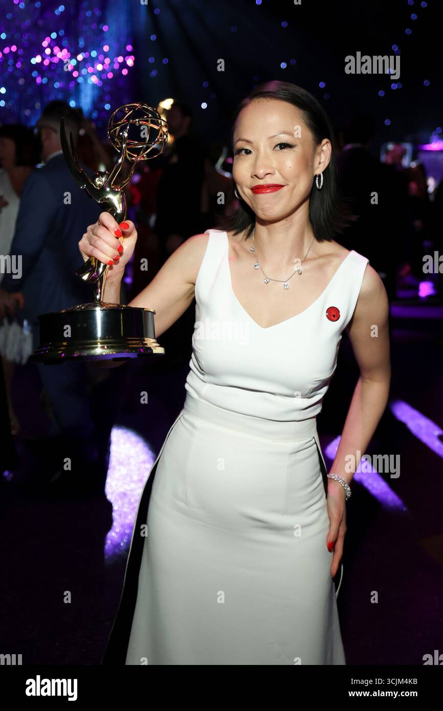 EXCLUSIVE - Poh Si Teng with their Emmy for Exceptional Merit in ...