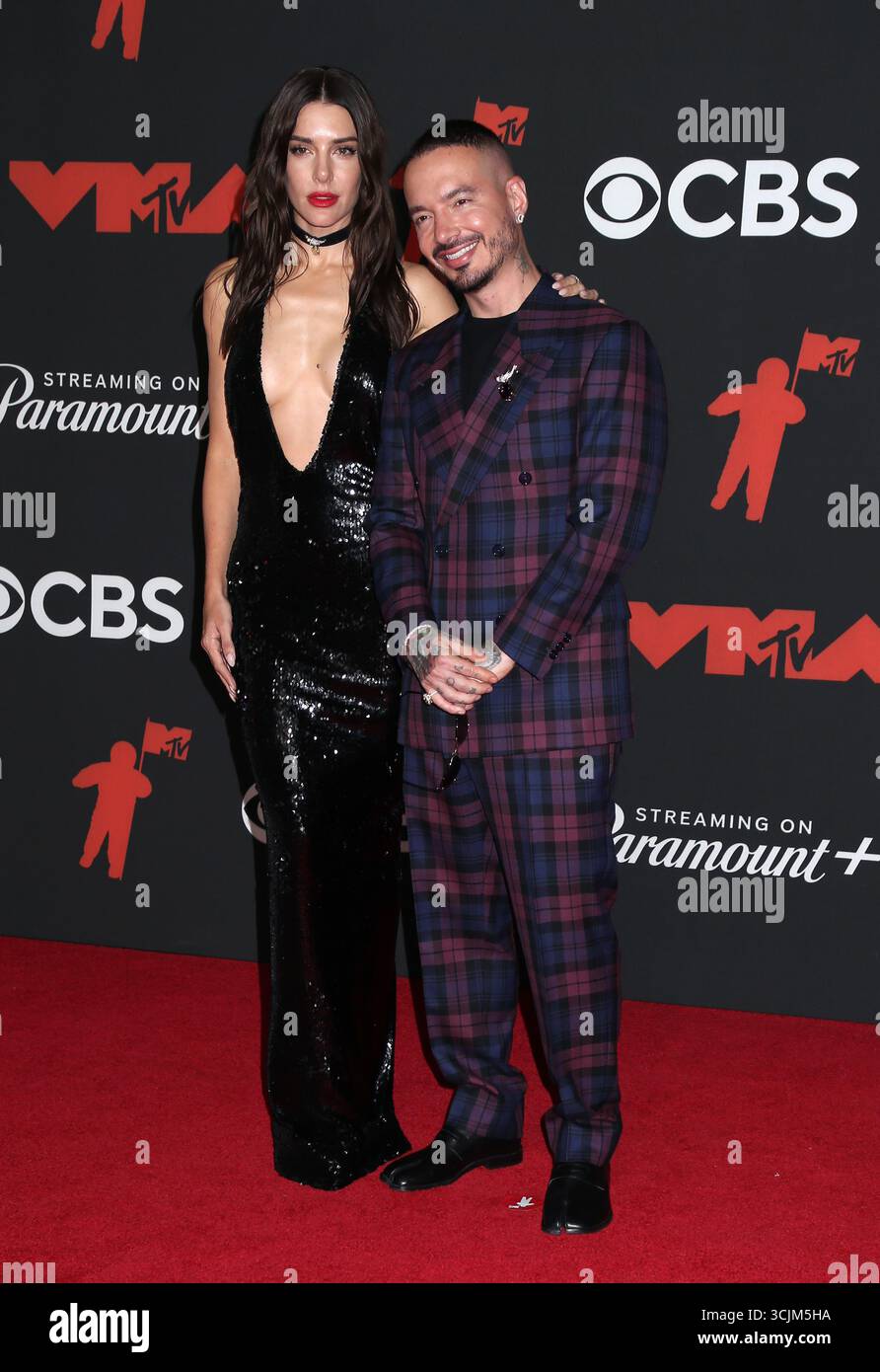 Valentina Ferrer and J Balvin arriving at the 2025 MTV Video Music ...