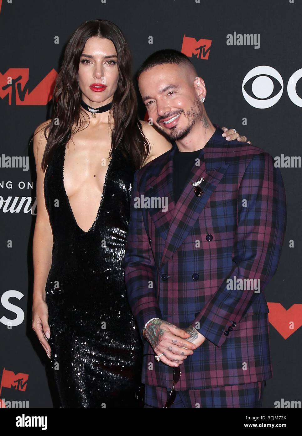 Valentina Ferrer and J Balvin arriving at the 2025 MTV Video Music ...