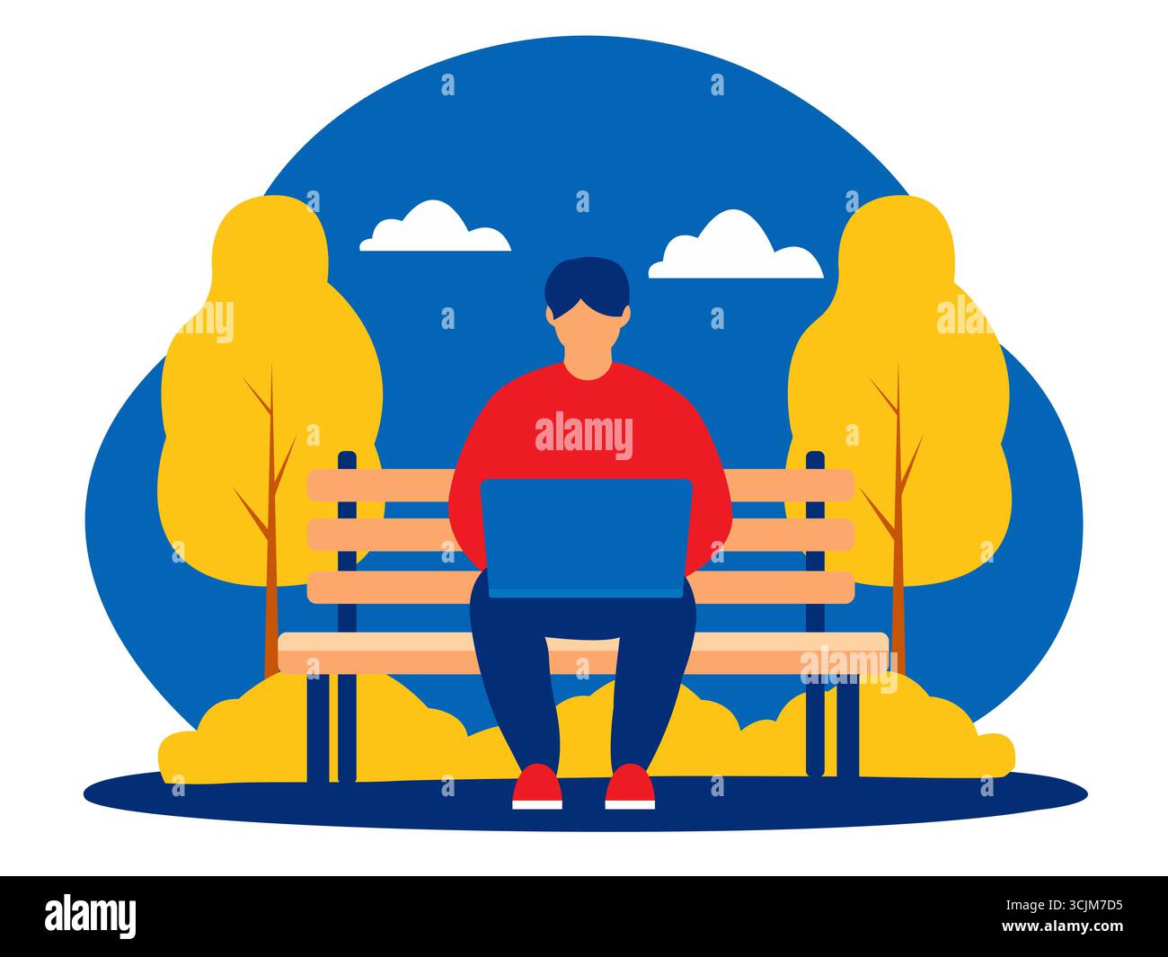 Laptop bench technology Cut Out Stock Images & Pictures - Alamy