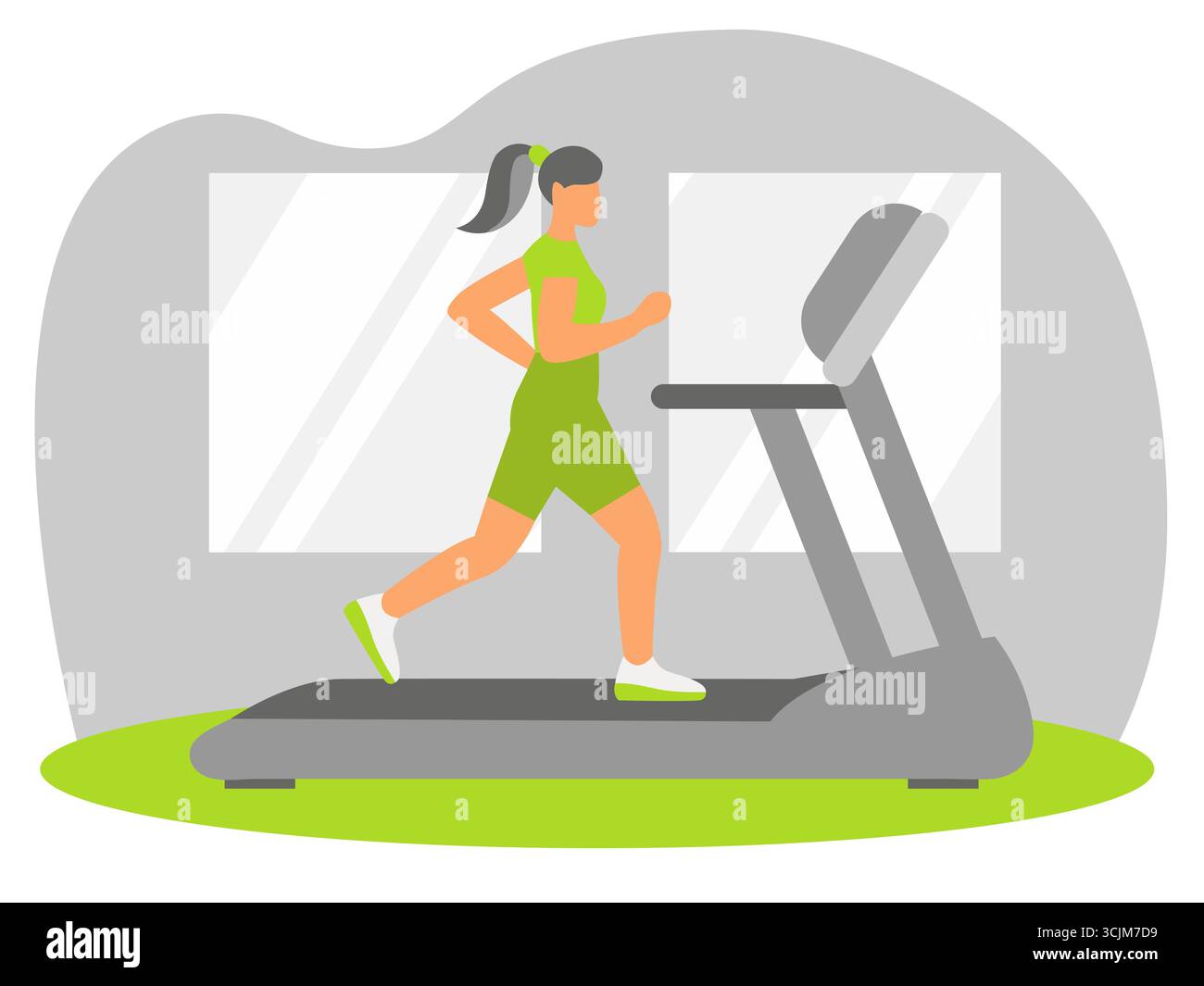 Riding gym bike Stock Vector Images - Alamy