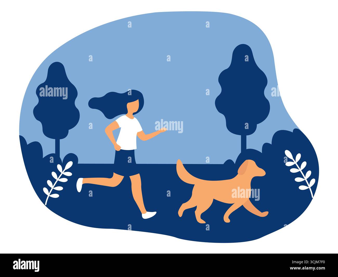 Jogging dog active Cut Out Stock Images & Pictures - Alamy