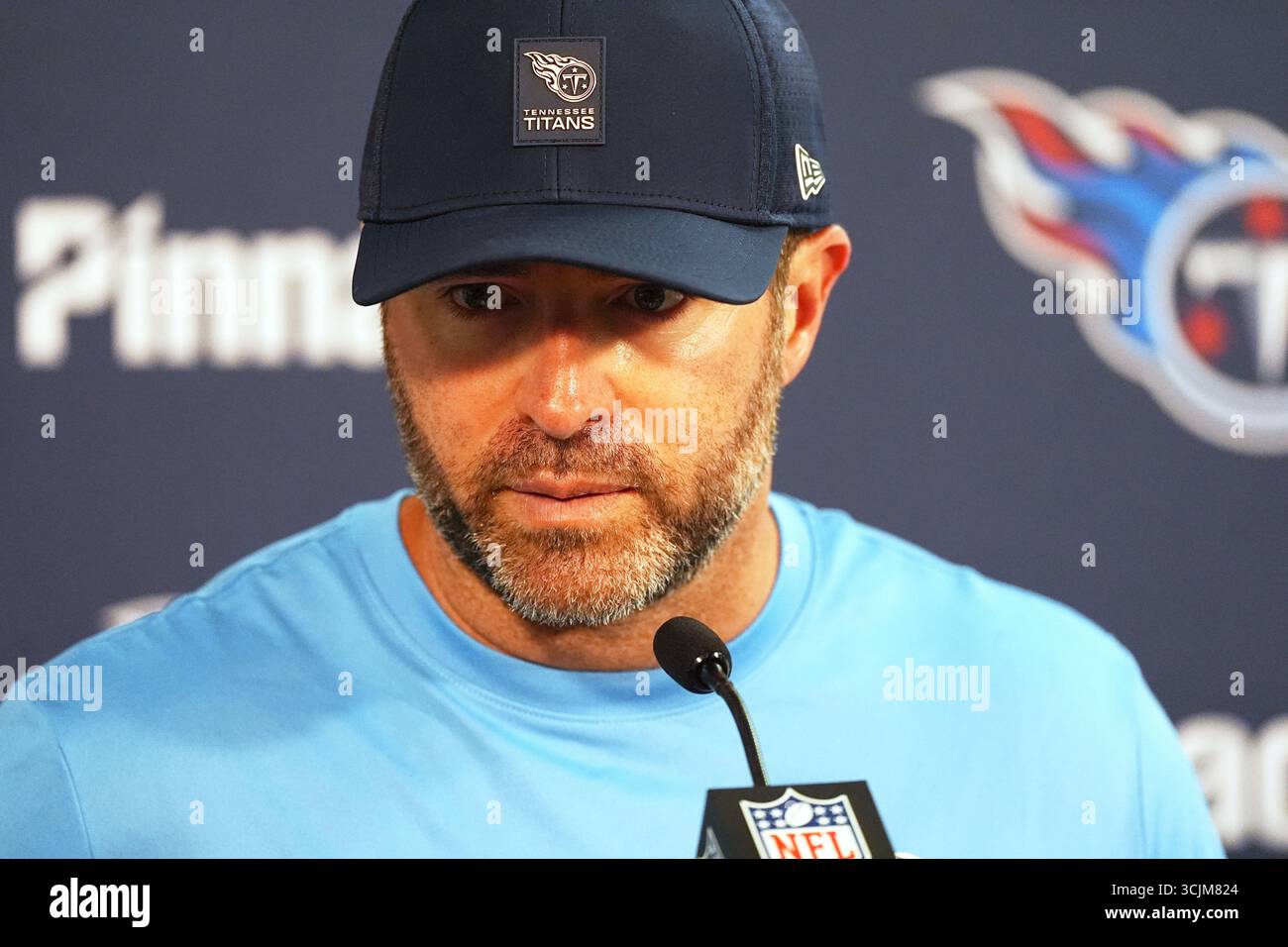 Tennessee Titans head coach Brian Callahan during a news conference ...