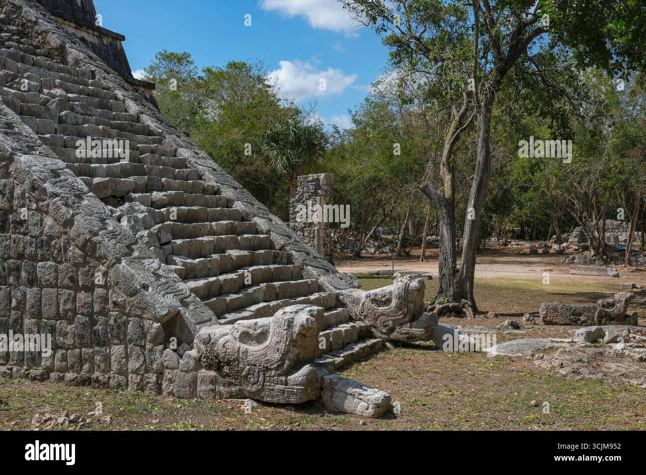 Piste, Mexico - April 28, 2025: The Osario pyramid, Chichen Itza was a ...