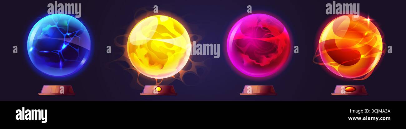 Glowing orbs of orange Stock Vector Images - Alamy