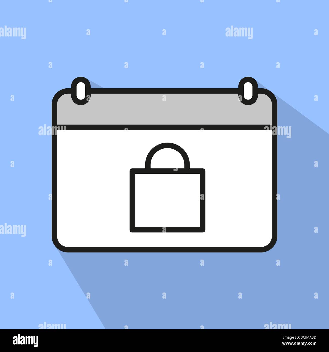 Flat calendar graphic security lock Stock Vector Images - Alamy