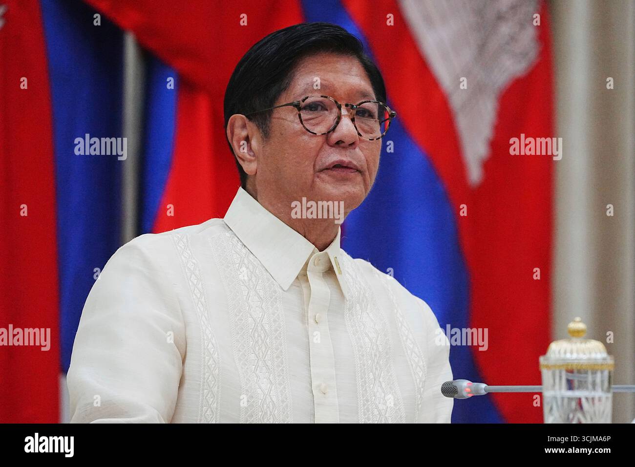 Philippine President Ferdinand Marcos Jr., speaks during a press ...