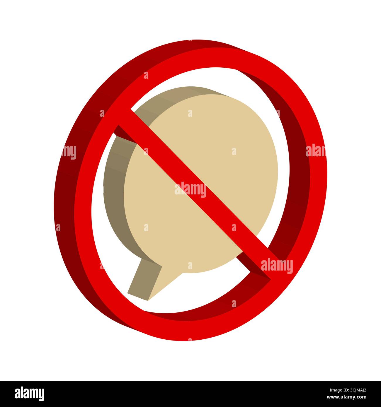 Forbidden chat bubble. No talking sign. Censorship symbol Vector ...