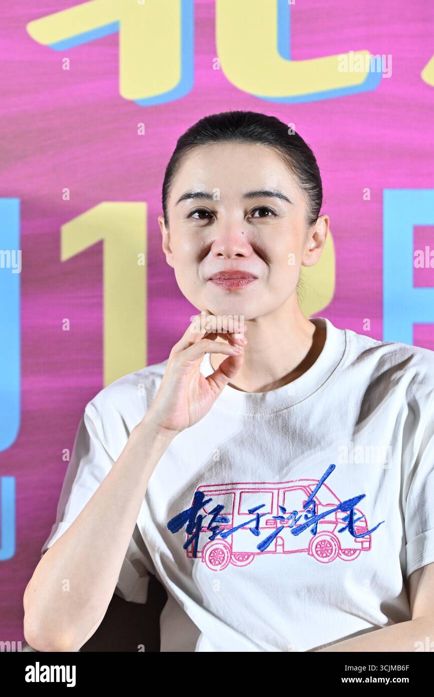 Chinese actress and singer Song Jia attends an activity in Beijing ...