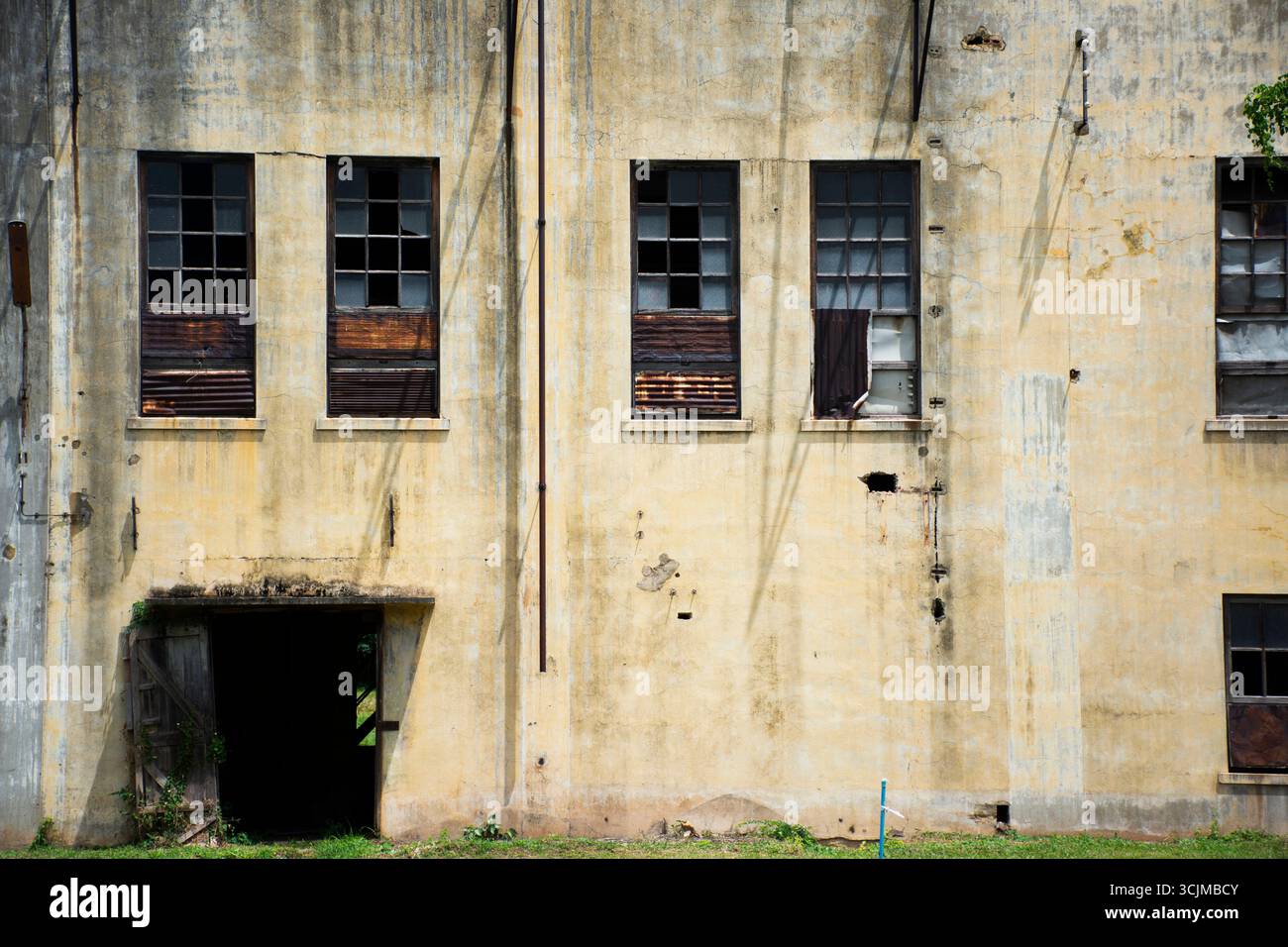 Abandoned ruins ancient industrial building of Kanchanaburi Thai Paper ...