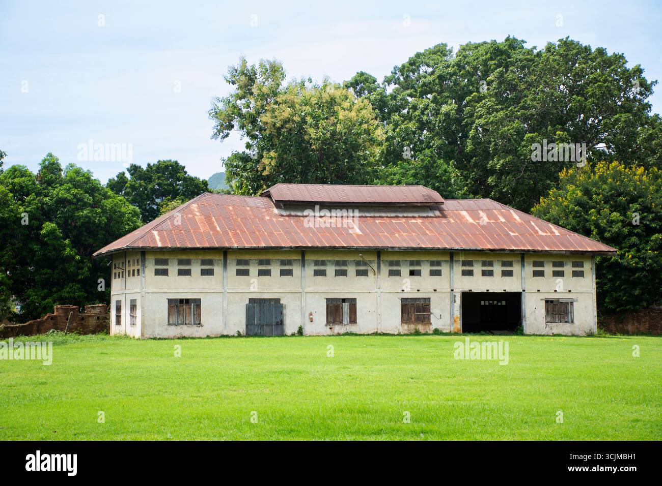 Abandoned ruins ancient industrial building of Kanchanaburi Thai Paper ...