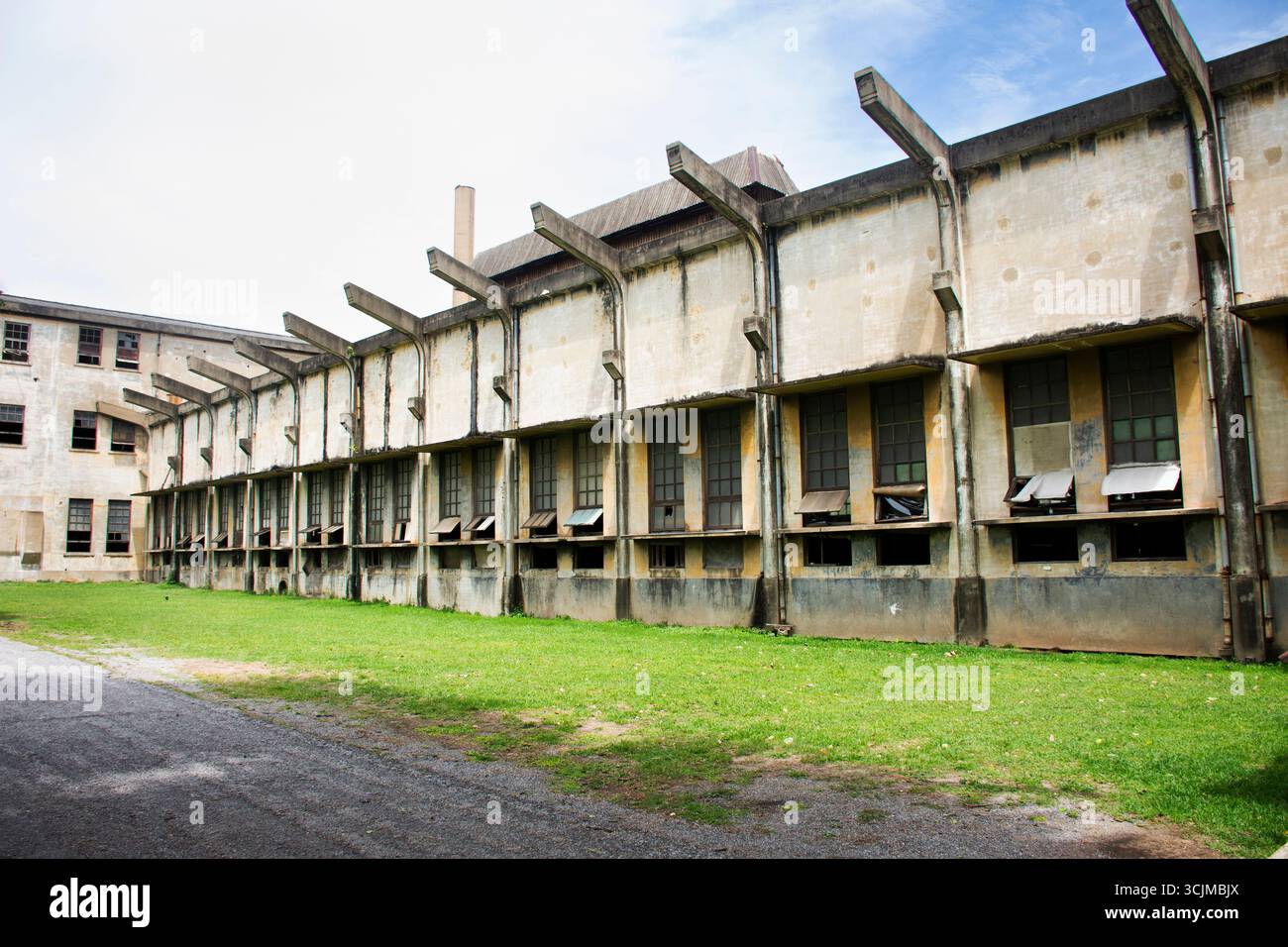 Abandoned ruins ancient industrial building of Kanchanaburi Thai Paper ...