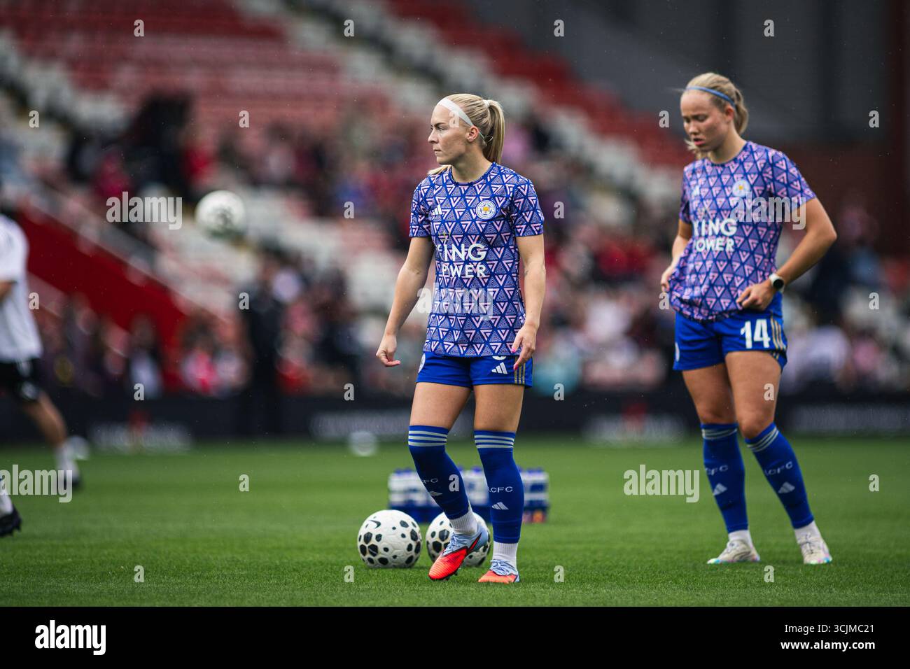 Jutta Rantala (8 Leicester City Women) warm-up during the match between ...