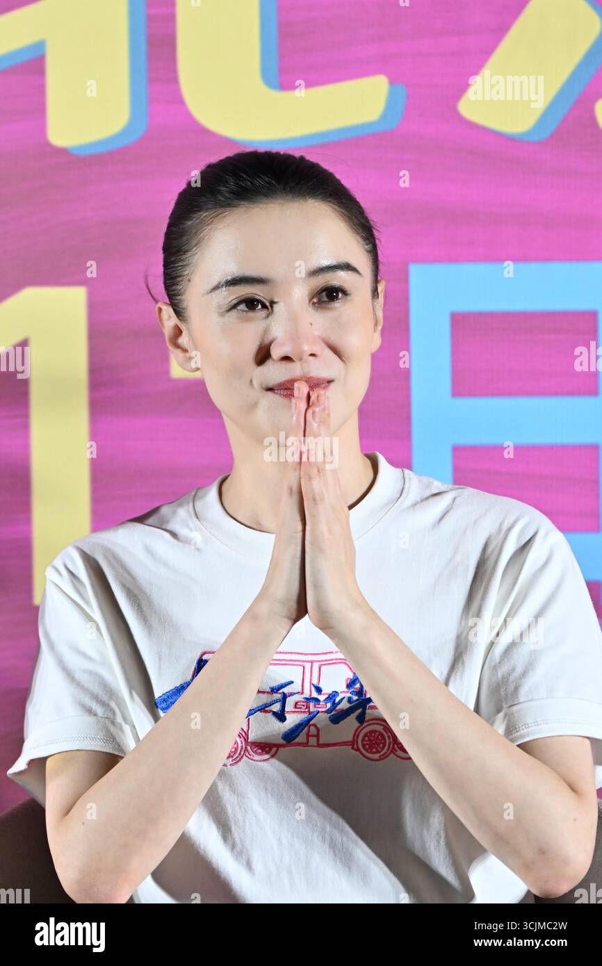 Chinese actress and singer Song Jia attends an activity in Beijing ...