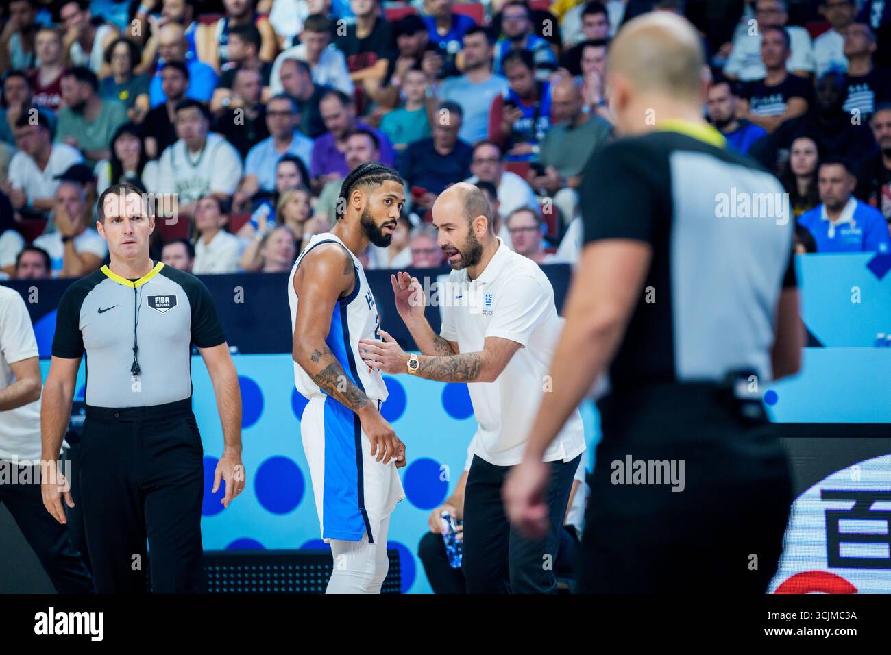 RIGA, LATVIA. 7th September 2025. FIBA EUROBASKET 2025 basketball match ...