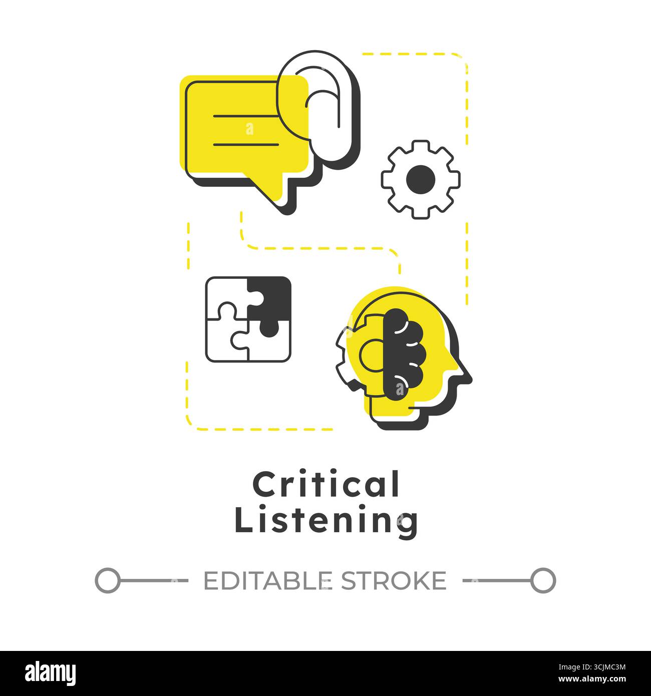Critical listening modern linear concept icon Stock Vector Image & Art ...