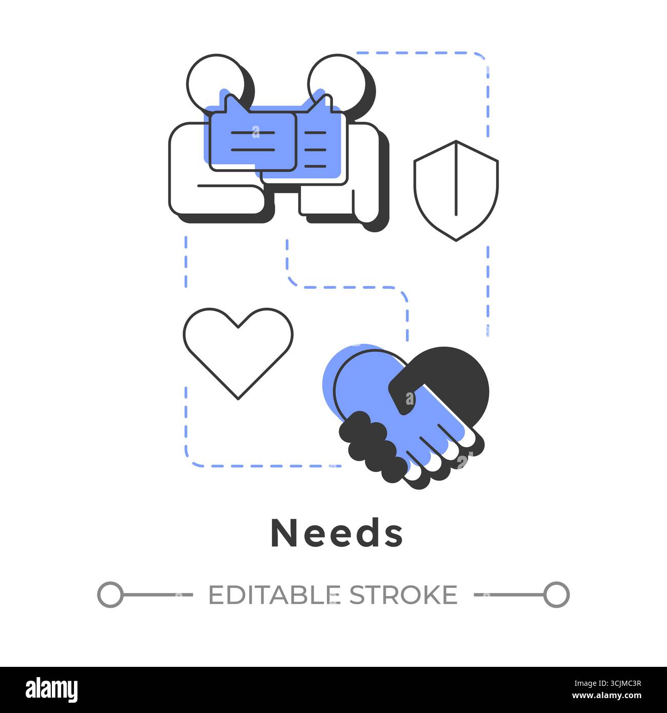 Needs modern linear concept icon Stock Vector Image & Art - Alamy