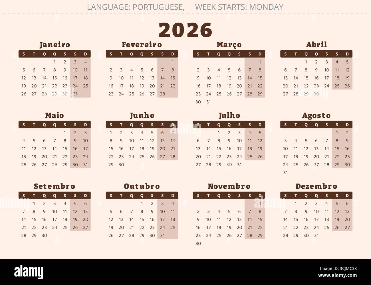 Printable portuguese calendar 2006 hi-res stock photography and images ...