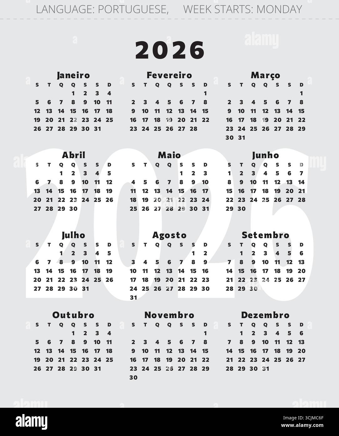 Portuguese calendar template 2006 hi-res stock photography and images ...