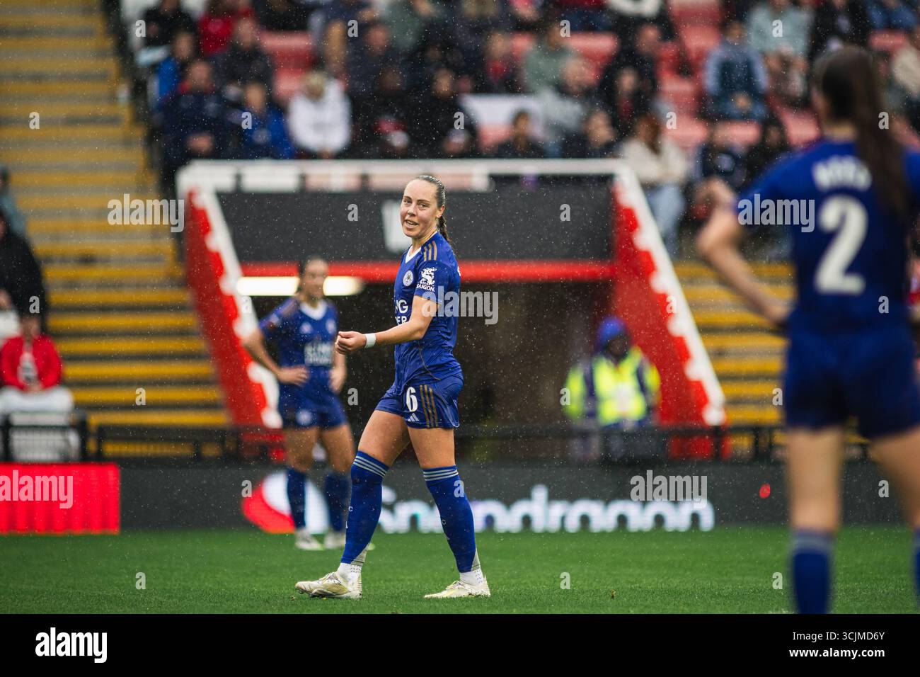 Celeste Boureille (6 Leicester City Women) looks on during the match ...