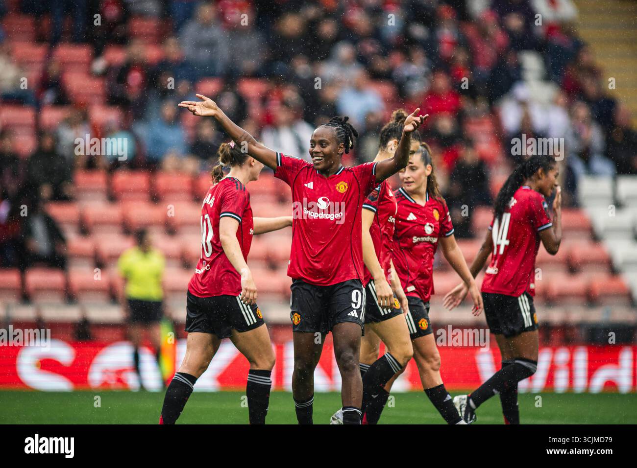 Melvine Malard (9 Manchester United Women) celebrates during the match ...