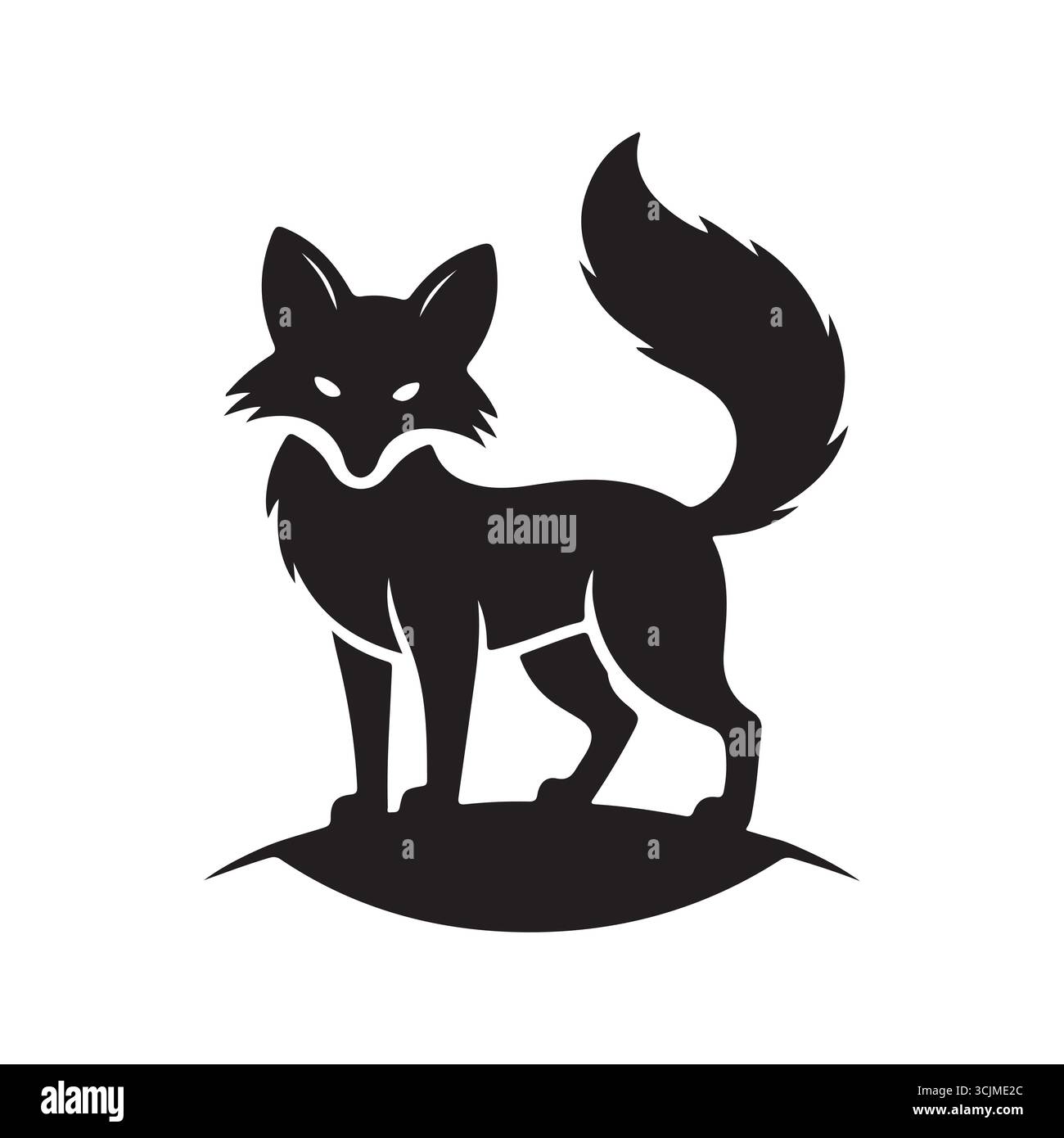Fox with dark eyes Stock Vector Images - Alamy