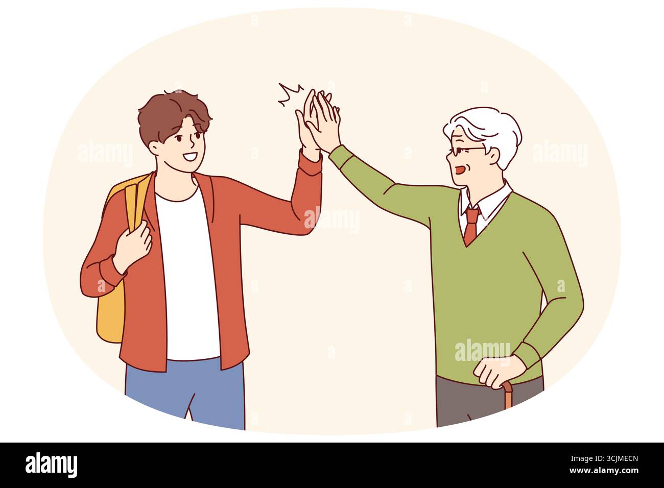 High fiving adult male Stock Vector Images - Alamy