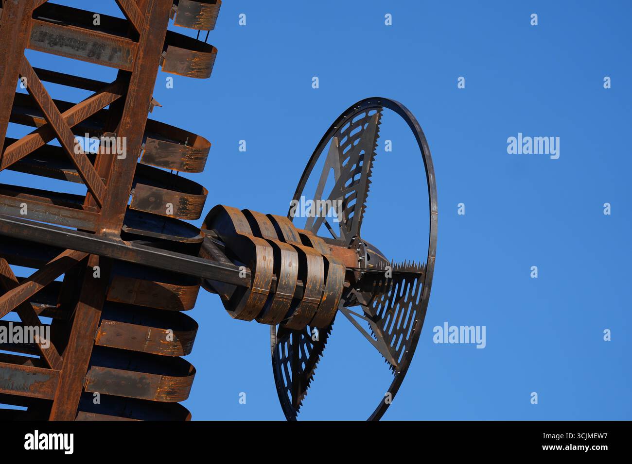 Detail on one of the 'engines' of a full scale landmark art ...