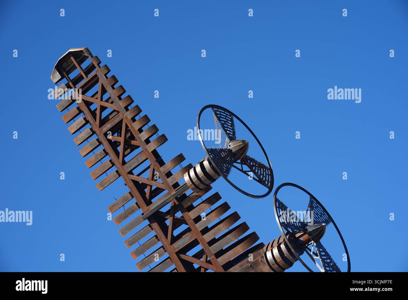 Detail on one of the 'engines' of a full scale landmark art ...