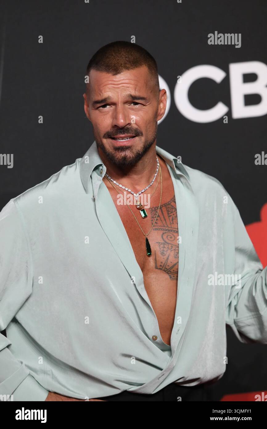 Ricky Martin attends the 2025 MTV Video Music Awards, VMAs, at UBS ...
