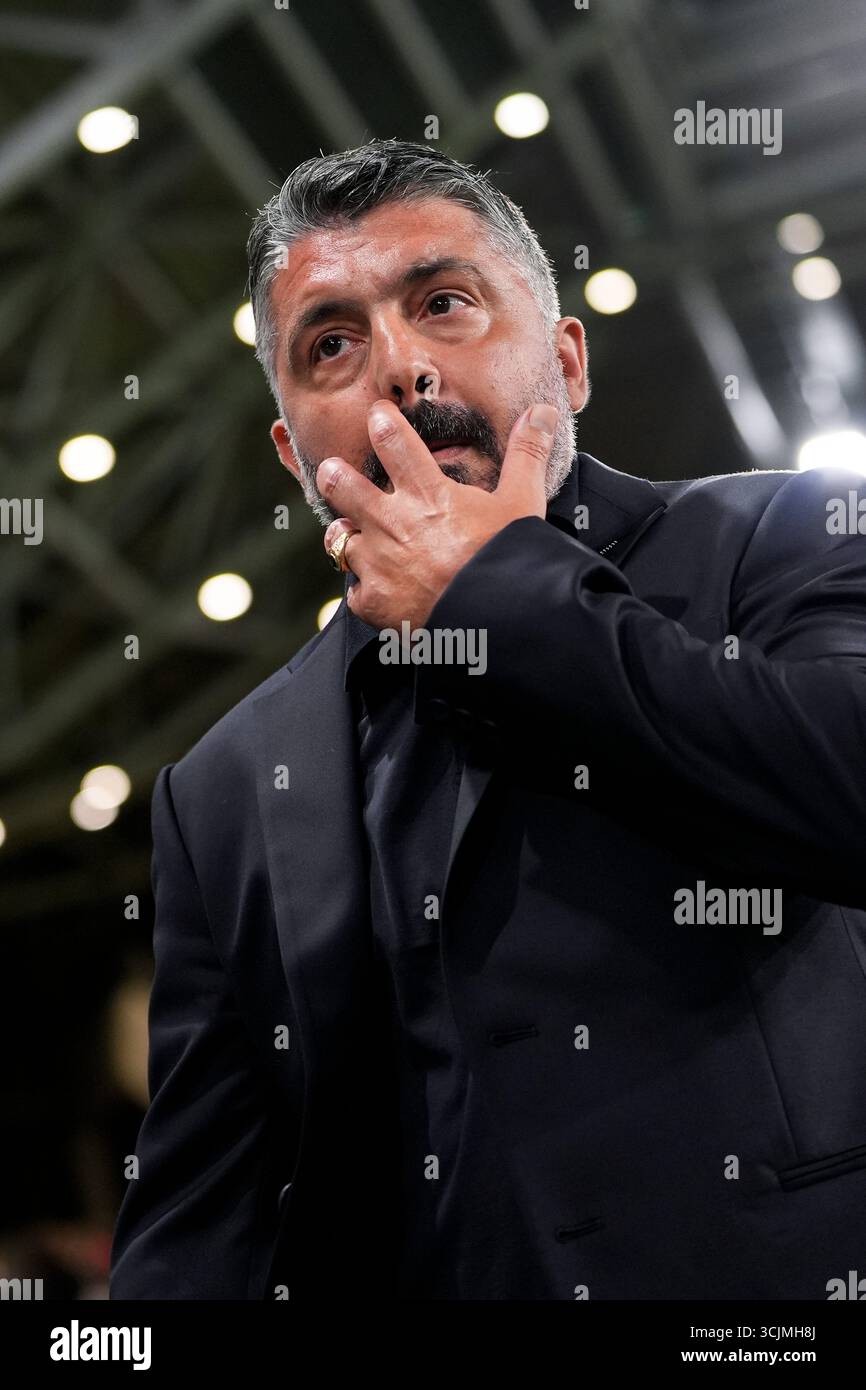 Italy's head coach Gennaro Gattuso before the qualifying round for the ...
