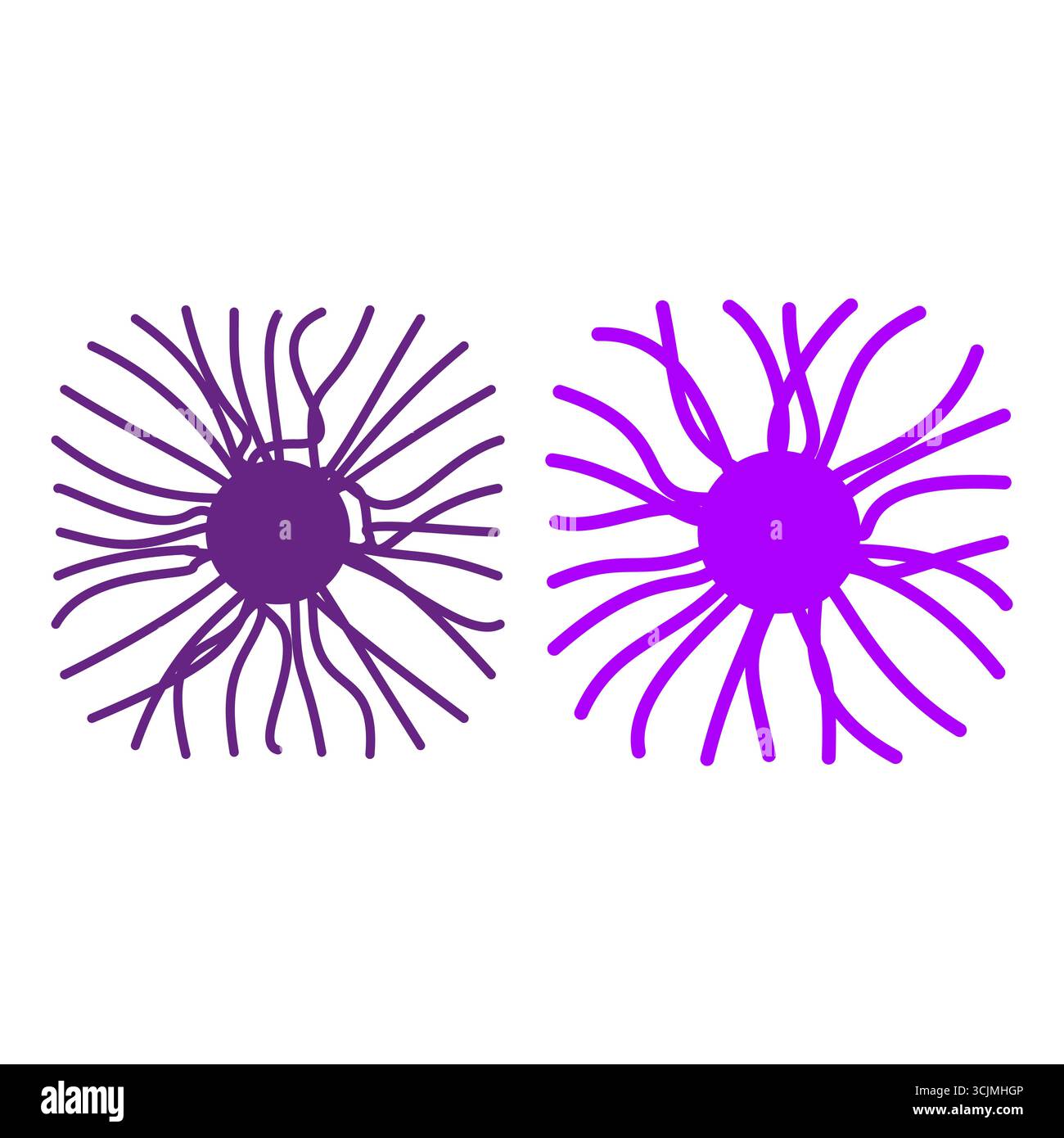 Neural network illustration. Brain neuron synapse. Scientific Vector ...
