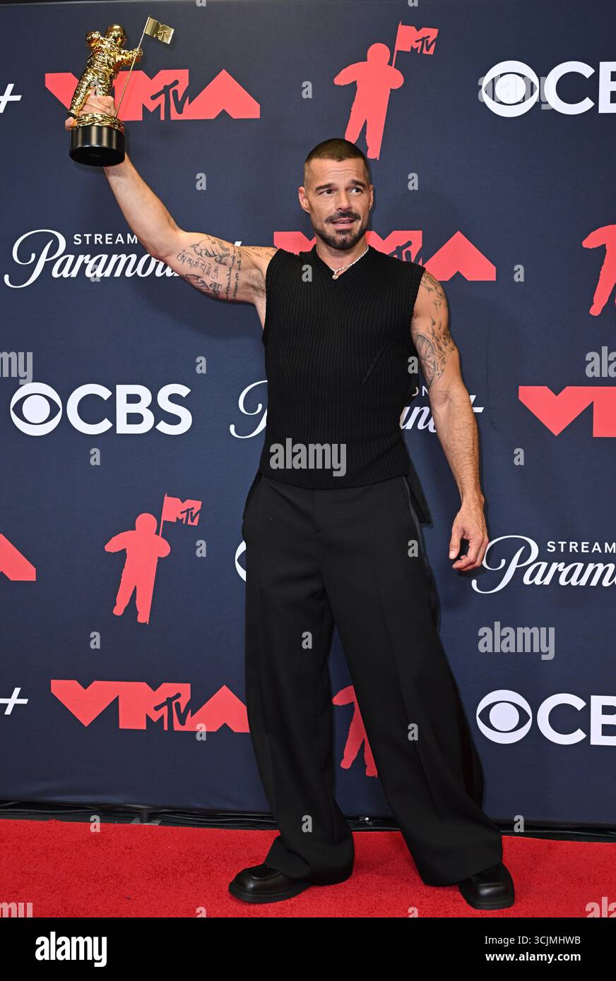New York, USA. September 7th, 2025. Ricky Martin backstage at the MTV ...
