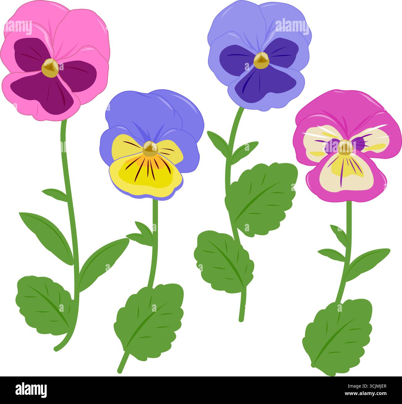 Wildflower in violet Stock Vector Images - Alamy