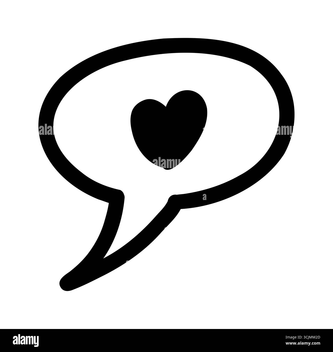 Heart dialogue icon Black and White Stock Photos & Images - Alamy