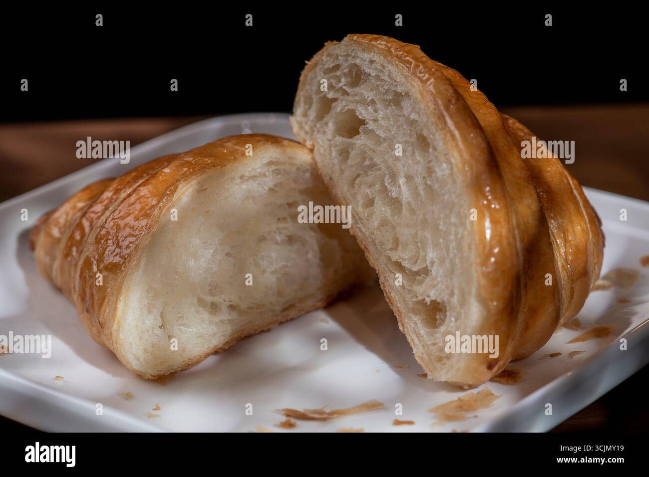 cut open croissant at bakery in Bangkok Stock Photo - Alamy