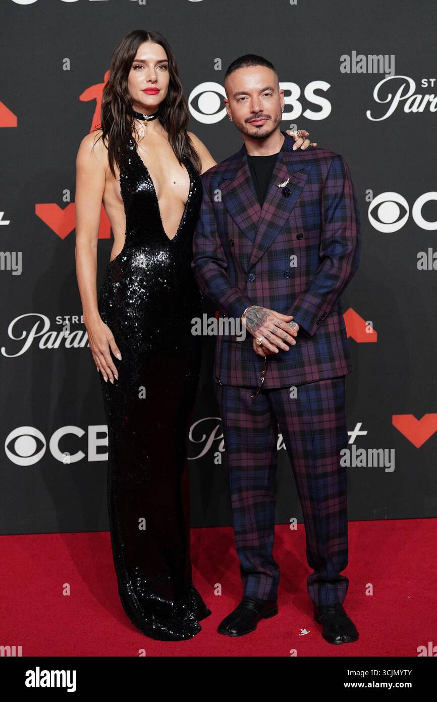 Valentina Ferrer, J Balvin at arrivals for 2025 MTV Video Music Awards ...