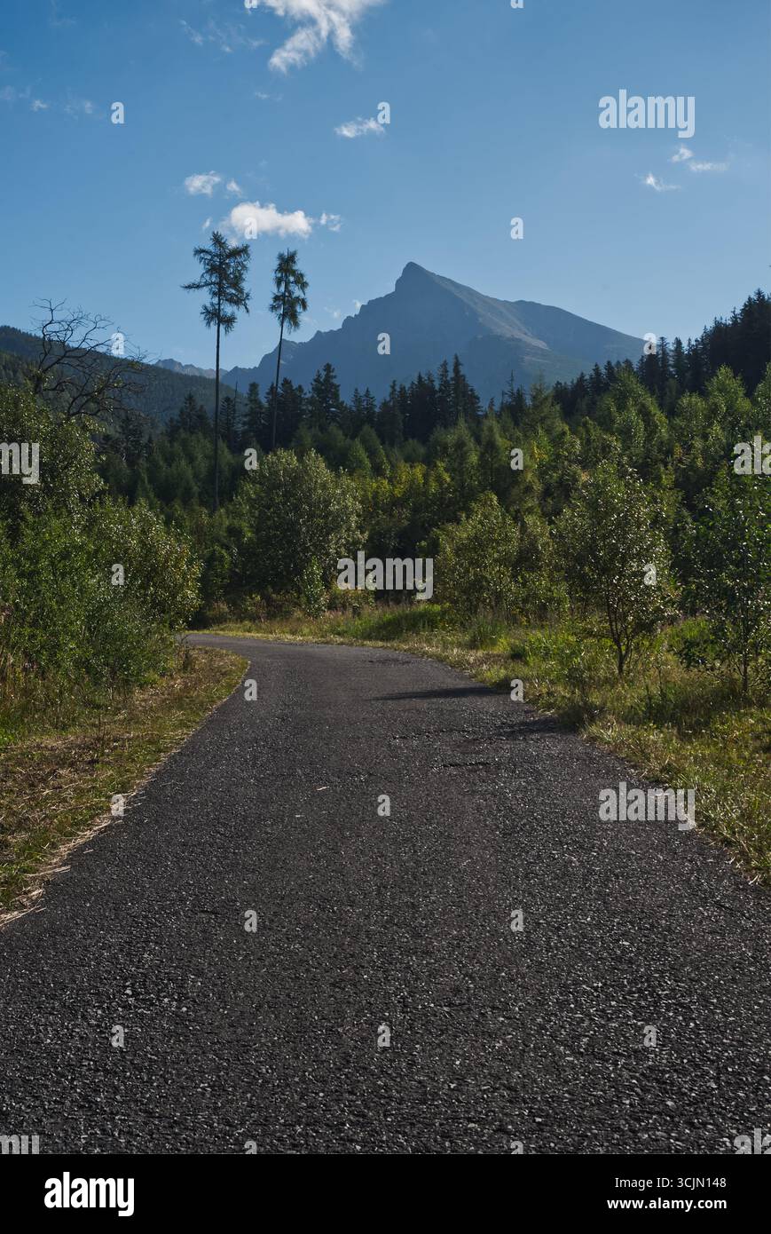 Krivan mountain peak from Podbanske in Tatra mountains in Slovakia ...