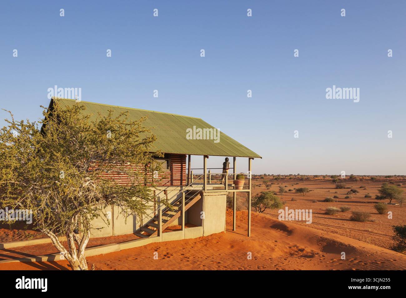 Some of the chalets of the Bagatelle Kalahari Game Ranch are built on ...